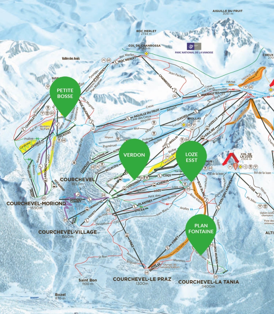 Best Ski Runs in Courchevel